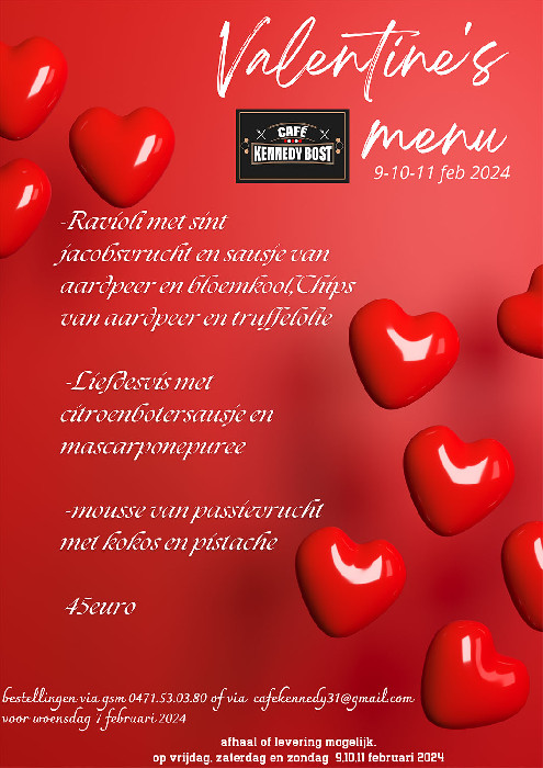 Valentijnsmenu :: Kennedy